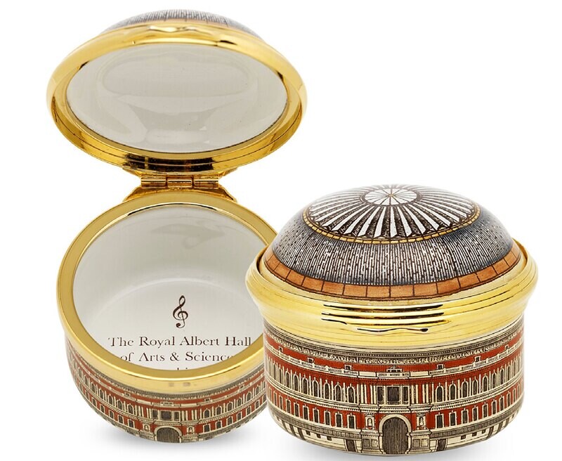 Halcyon Days The Royal Albert Hall Enamel Box ENRAH0101G - HomeBello
