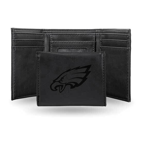 NFL Philadelphia Eagles Black Faux Leather Trifold Wallet GC7794 ...