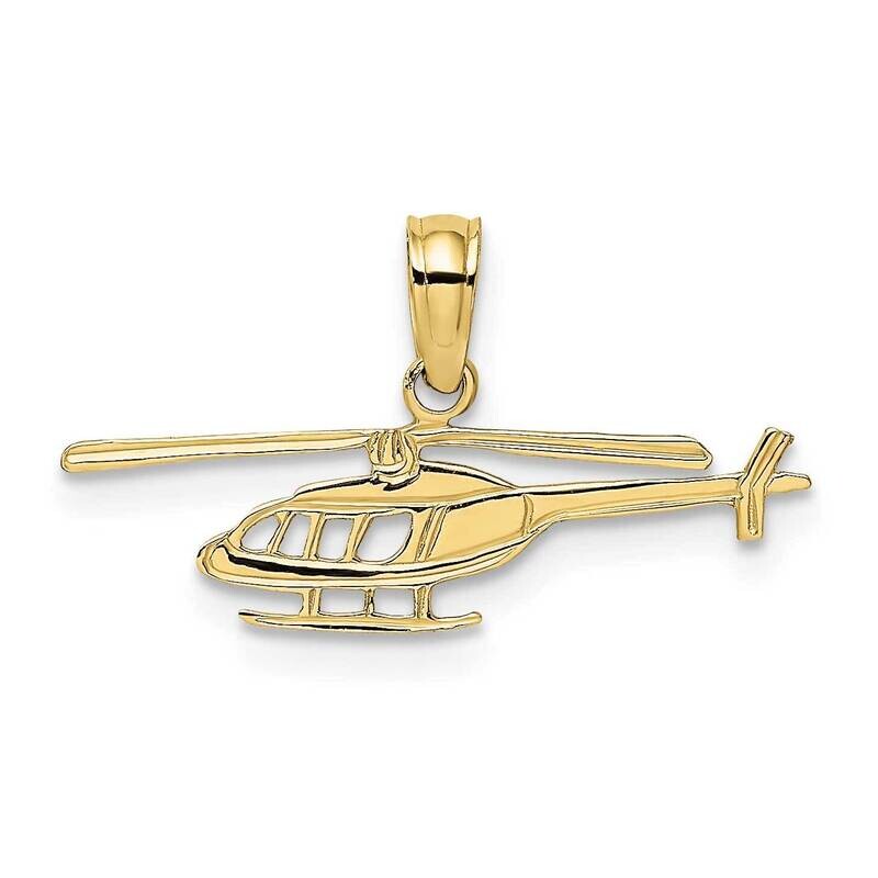 Helicopter Charm 10k Gold 10D2947 - HomeBello