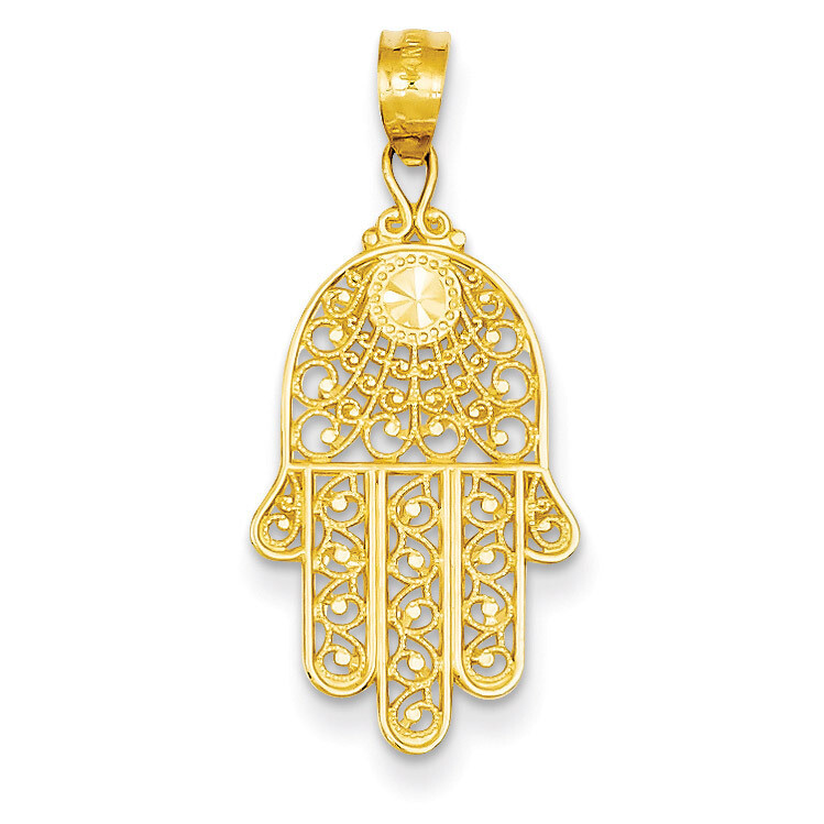 Hand of God Pendant 14k Gold XR1398 - HomeBello