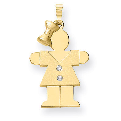 Diamond Kid Pendant 14k Gold XK461AA - HomeBello