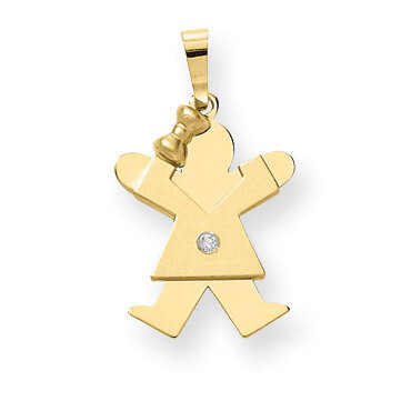 Diamond Kid Pendant 14k Gold XK454AA - HomeBello