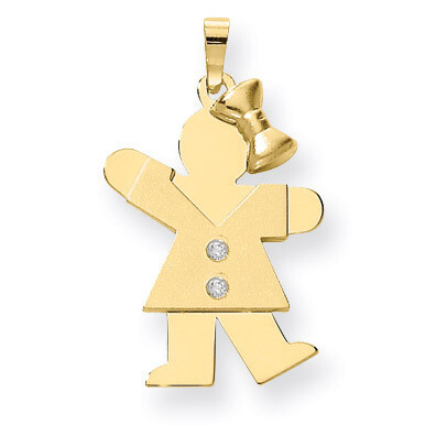 Diamond Kid Pendant 14k Gold XK261AA - HomeBello
