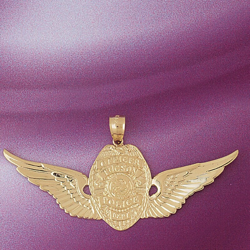 Dazzlers Police Badge Officer Tucson Charm Bracelet Pendant Necklace in ...