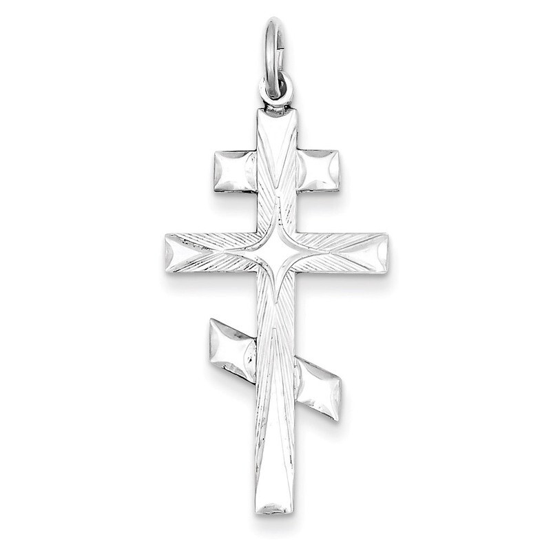 Eastern Orthodox Cross Pendant Sterling Silver QC3374 - HomeBello