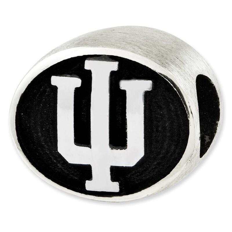 Antiqued Indiana University Collegiate Bead Sterling Silver QRS2032 ...