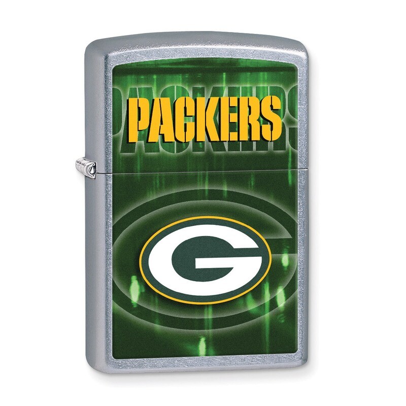 Zippo Green Bay Packers High Polish Chrome Lighter - HomeBello
