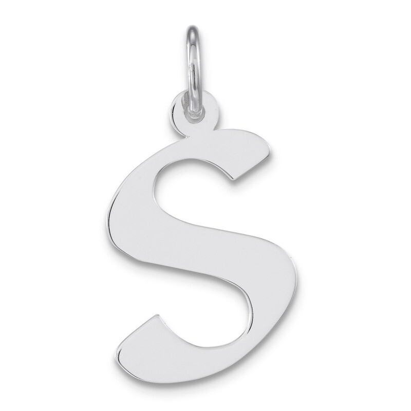 Artisan Block Initial S Charm Sterling Silver - HomeBello