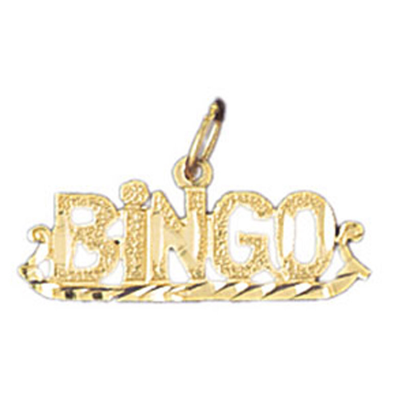 Dazzlers Bingo Pendant Necklace Charm Bracelet in Gold Silver DZ-10800 ...