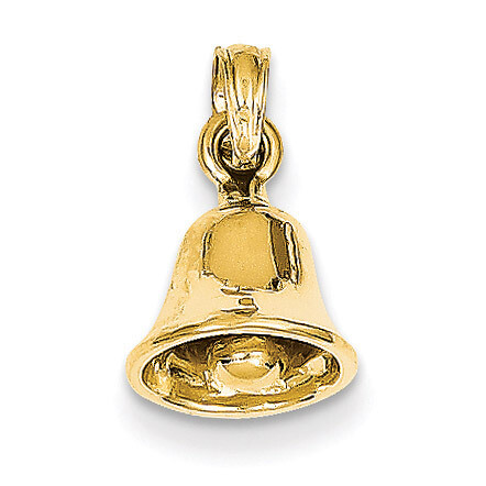 3-D Moveable Bell Pendant 14k Gold C2951 - HomeBello
