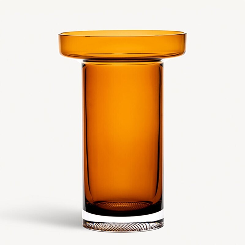Kosta Boda Crystal Limelight Amber Tall Vase 7042114 - HomeBello