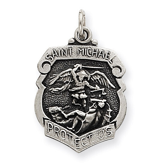 Saint Michael Badge Medal Sterling Silver QC3612 - HomeBello