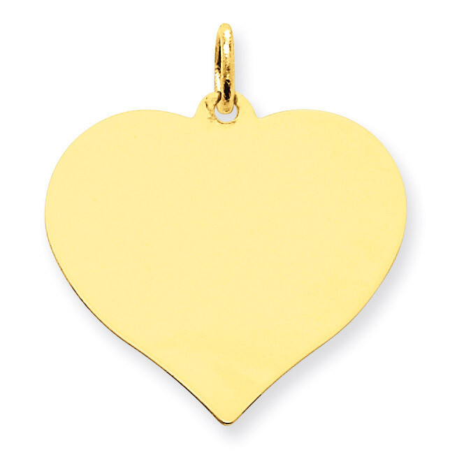 Plain .018 Gauge Engravable Heart Disc Charm 14k Gold XM202/18 - HomeBello