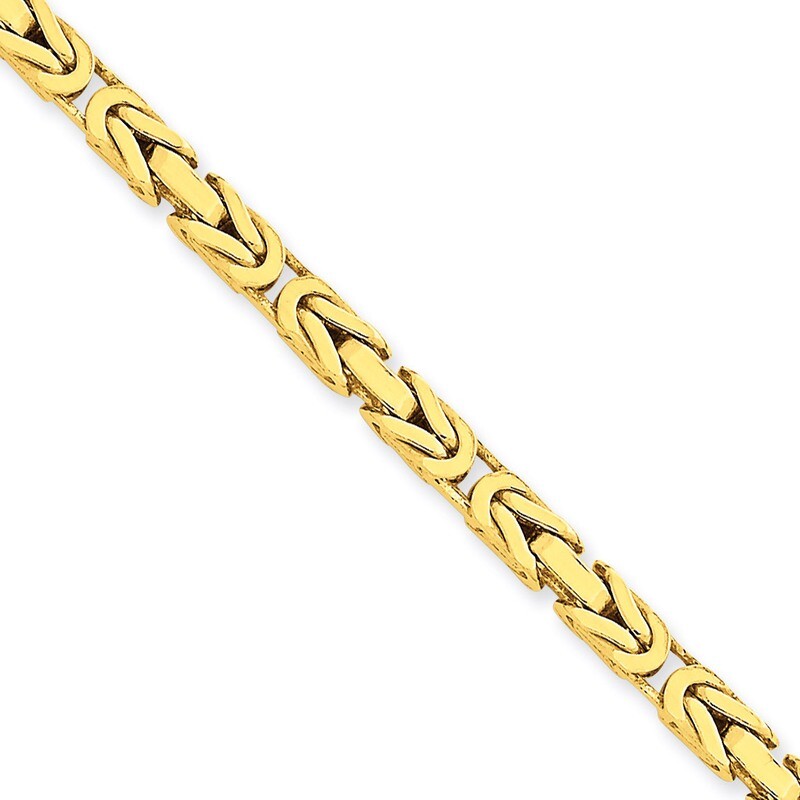 4mm Byzantine Chain 20 Inch 14k Gold BIZ110-20 - HomeBello