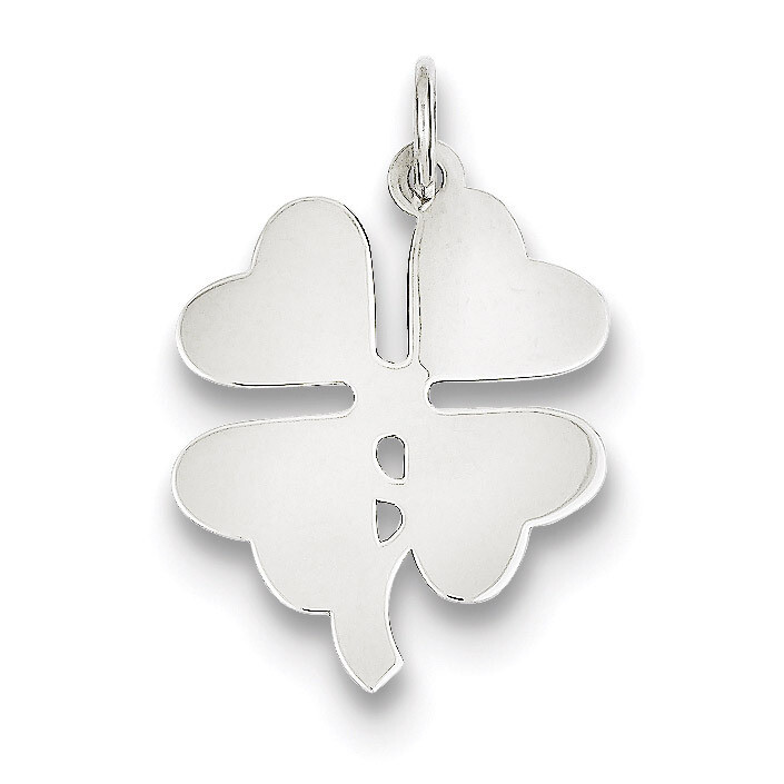 4-leaf Clover Disc Sterling Silver QC231 - HomeBello