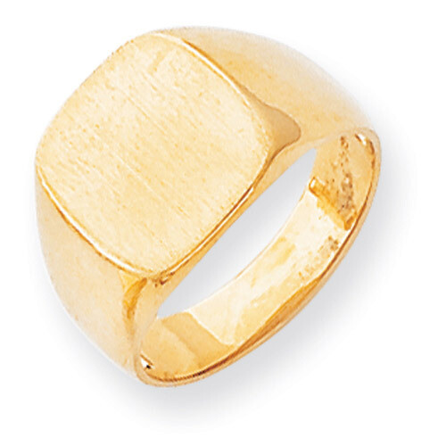 Men's Signet Ring 14k Gold Engravable - HomeBello