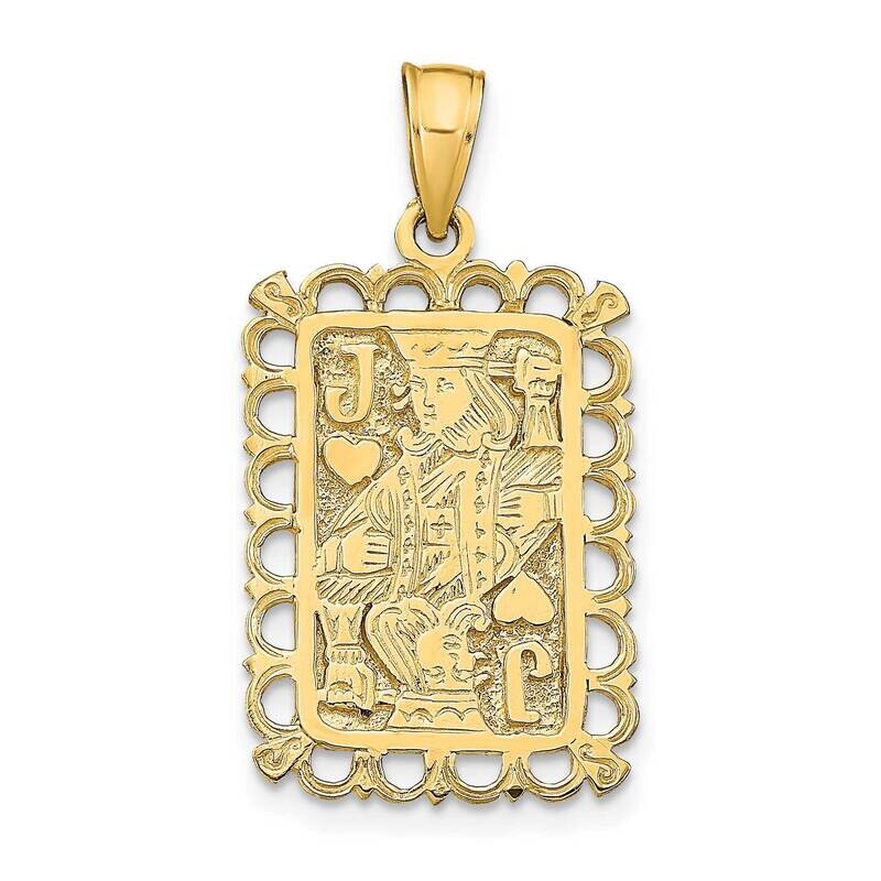 Jack of Hearts Pendant 14k Gold K7162 - HomeBello
