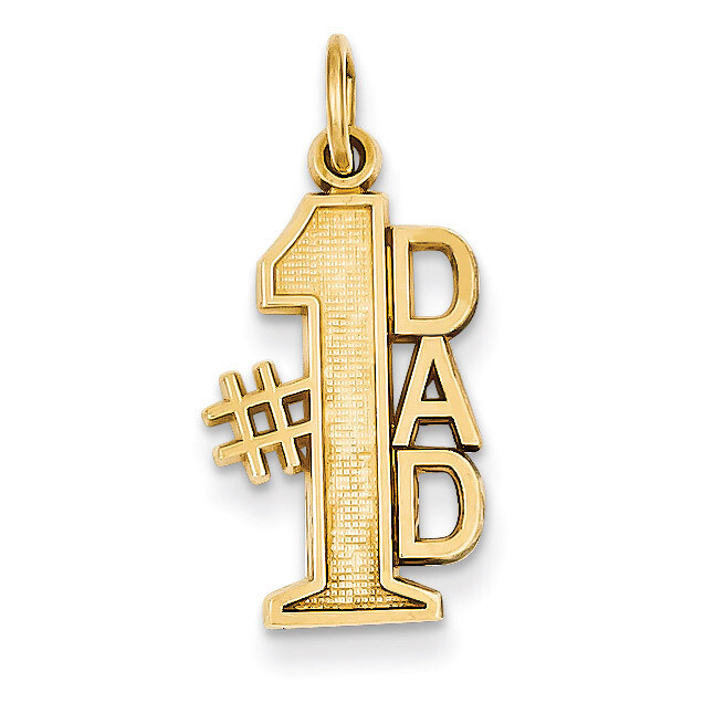 #1 Dad Charm 14k Gold C1071 - HomeBello