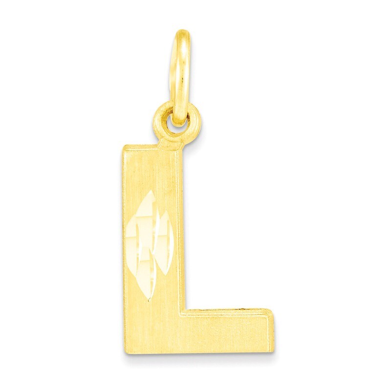 Initial L Charm 10k Gold 10C768L - HomeBello