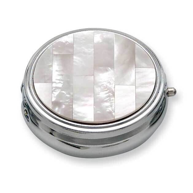 White Mother Of Pearl Pill Box GM2937 - HomeBello