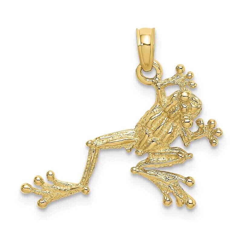 2-D Textured Frog Charm 10k Gold 10K6481 - HomeBello