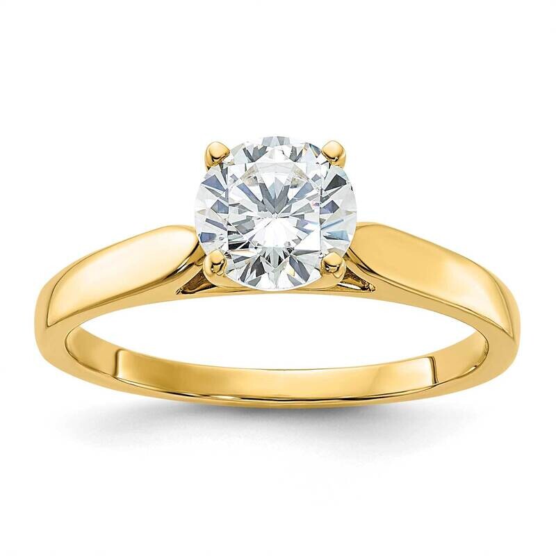 10k Gold CZ 6.5mm Engagement Ring RDS1874ER4/CZ-0YCZ - HomeBello