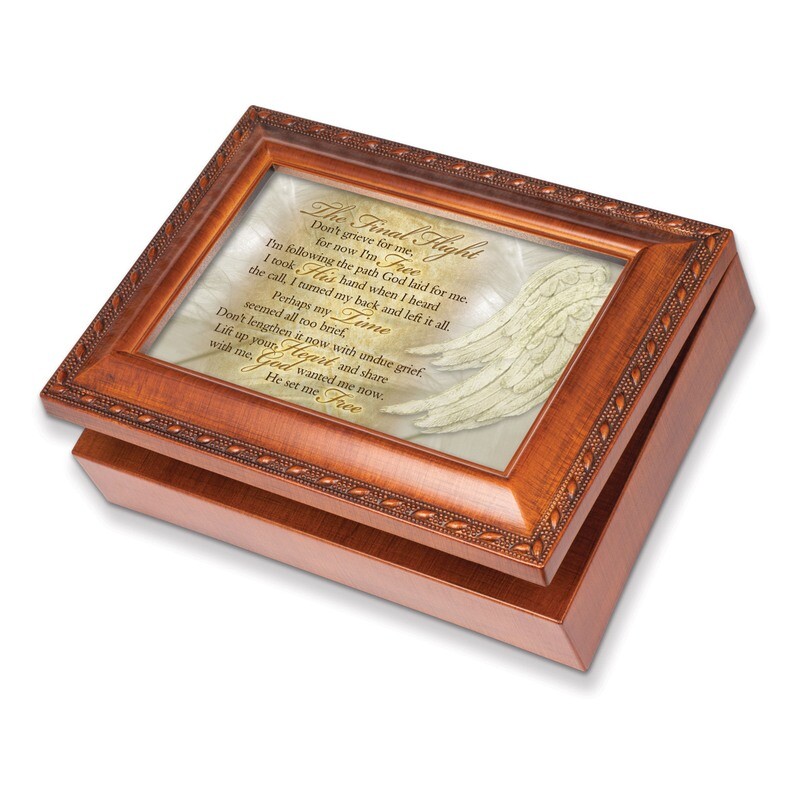 Woodgrain Final Flight Bereavement Inspirational Music Box GM11592 ...