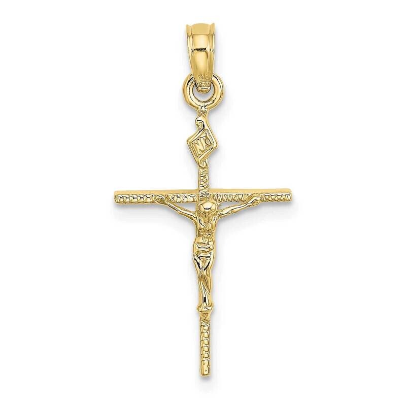 Inri Crucifix Charm 10k Gold 10K8463 - HomeBello