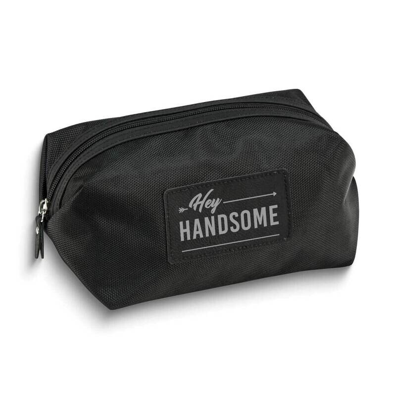 Black Nylon with Black Accents Hey Handsome Dopp Kit GM24193BK - HomeBello