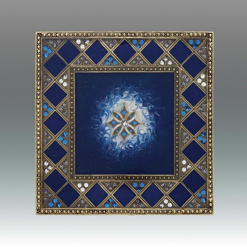 Tizo Super Nova Jeweltone Square Coaster - Blue - HomeBello