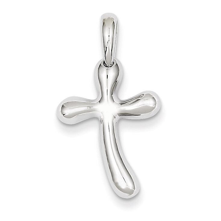 Freeform Cross Pendant 14k White Gold K367 - HomeBello