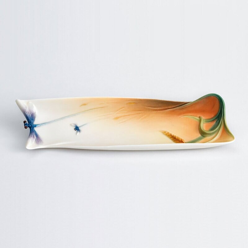 Franz Porcelain Dragonfly Mint Tray FZ01269 - HomeBello