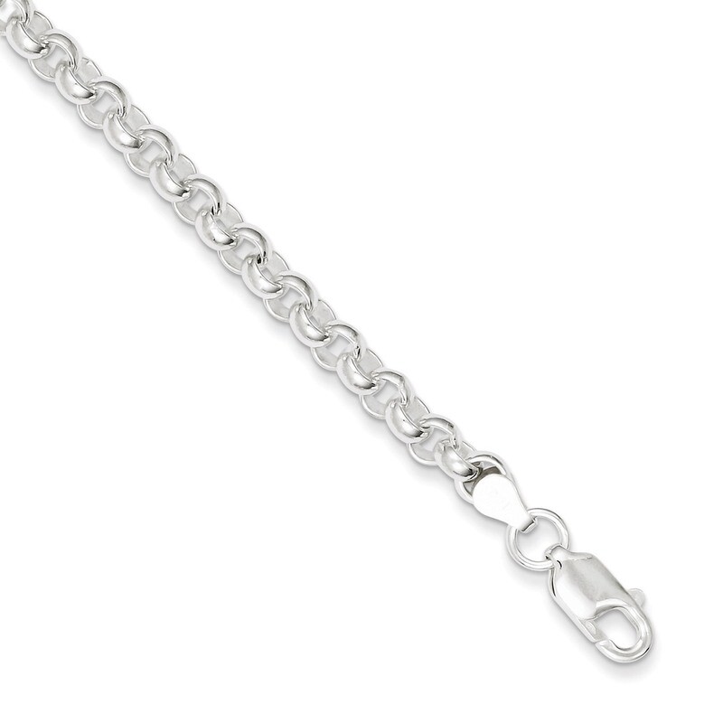 24 Inch 5mm Rolo Chain Sterling Silver QFC6-24 - HomeBello