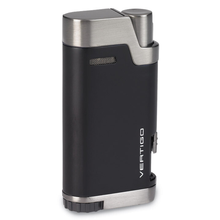 Vertigo Bullet Black Matte and Gunmetal Twin Flame Torch Lighter ...