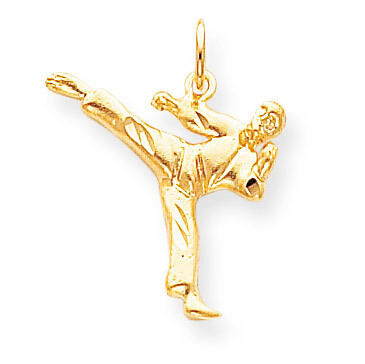 Solid Karate Person Charm 10k Gold 10C863 - HomeBello