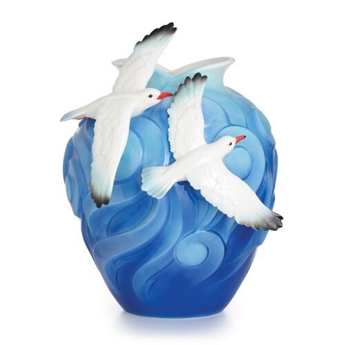 Franz Porcelain Soaring Seagull Design Sculptured Porcelain Large Vase ...