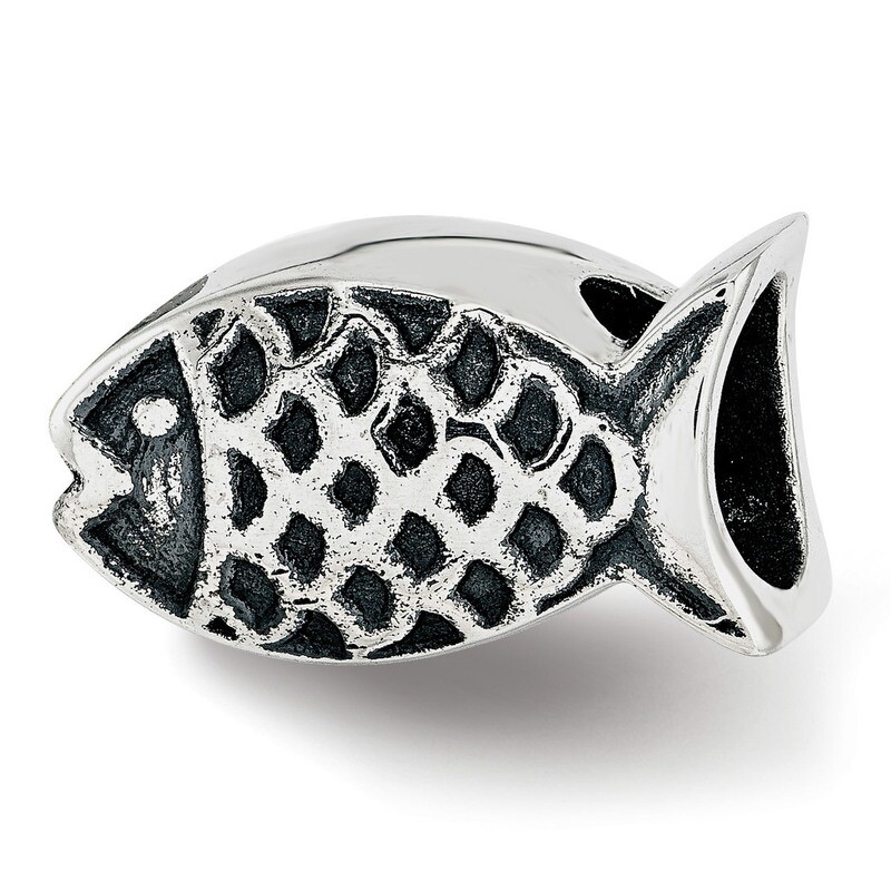 Fish Bead Sterling Silver QRS3803 by Reflection - HomeBello