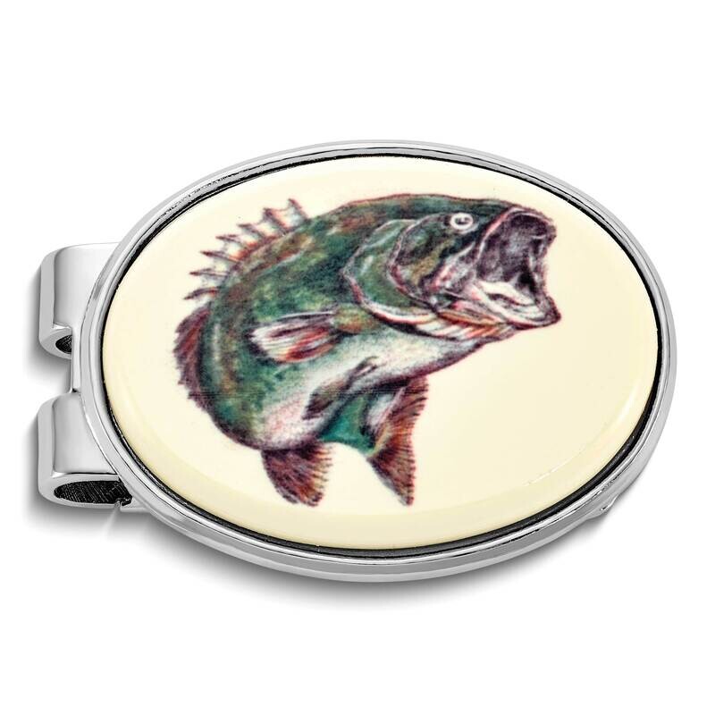 Barlow Designs Color Bass Oval Money Clip GM24064 - HomeBello