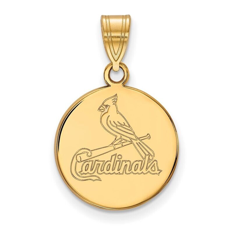 Saint Louis Cardinals Medium Disc Pendant 14k Yellow Gold 4Y037CRD MLB ...