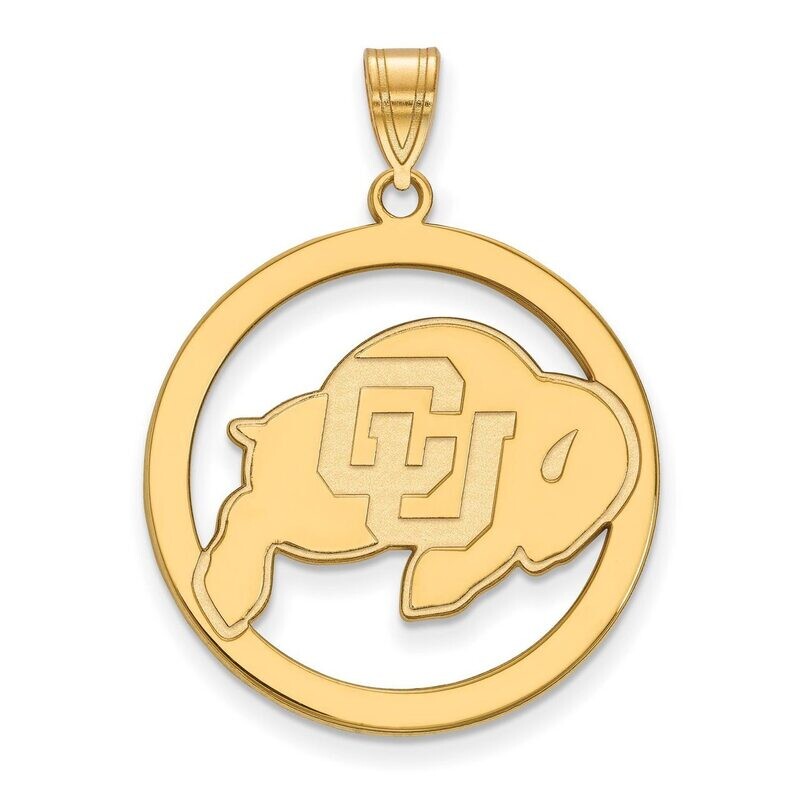 University of Colorado L Pendant in Circle Gold-plated Silver GP021UCO ...