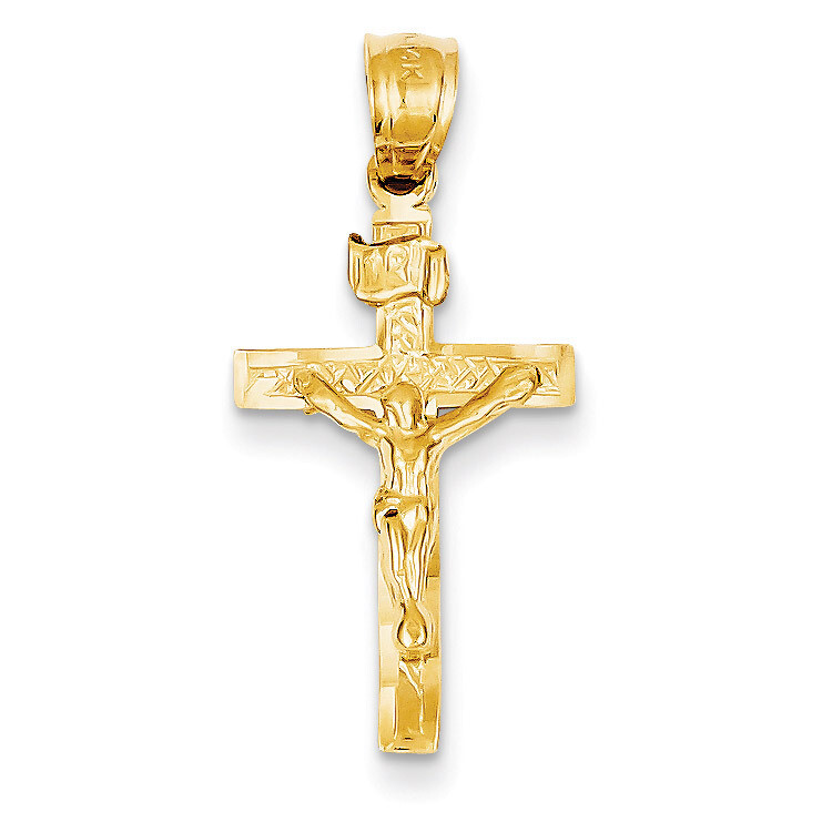 INRI Crucifix Charm 14k Gold C1344 - HomeBello