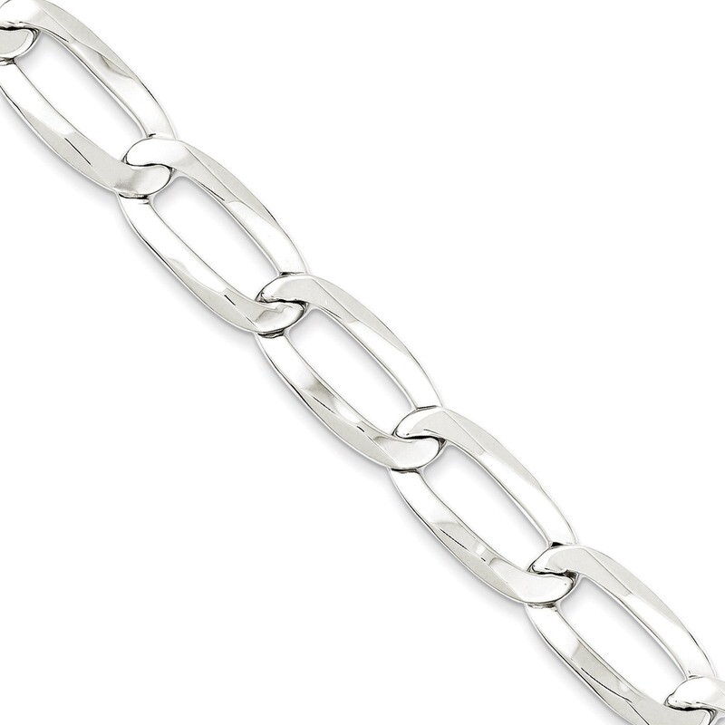 22 Inch 10.25mm Chain Sterling Silver QFC175-22 - HomeBello