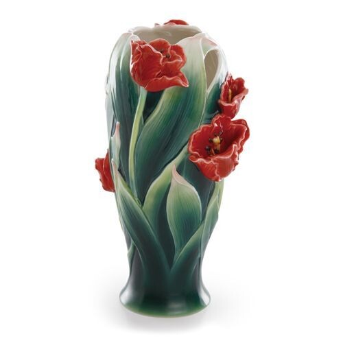 Franz Porcelain Tulip Flower Mid Size Vase FZ01998 - HomeBello