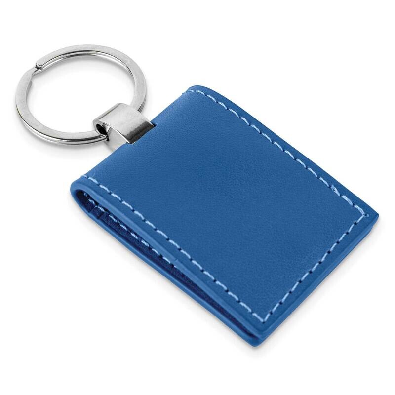 Blue Leather Key Ring with 2 Photo Windows GM22542 - HomeBello