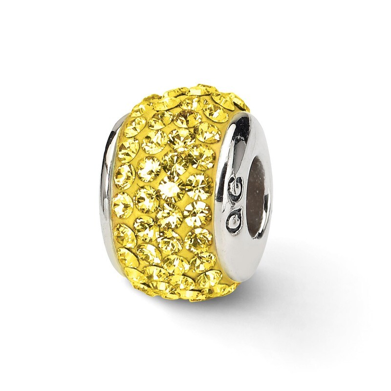 Gold Full Swarovski Crystal Bead Sterling Silver QRS1997 by Reflection ...