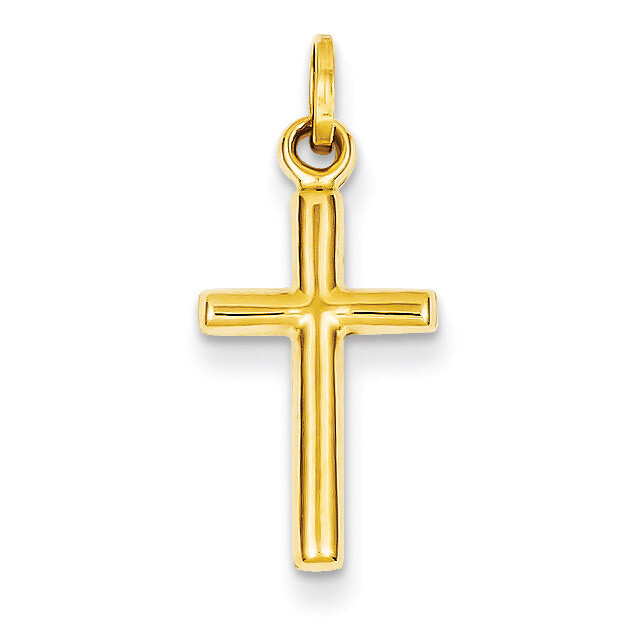 Hollow Cross Pendant 14k Gold XR244 - HomeBello