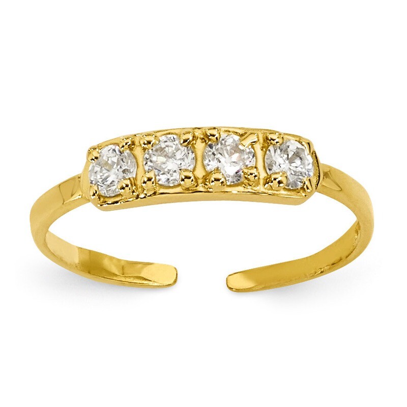 Diamond Toe Ring 14k Gold K1531 - HomeBello