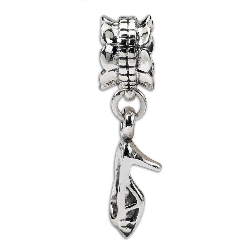 High Heel Shoe Dangle Bead - Sterling Silver QRS503 - HomeBello