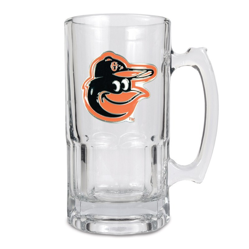 Orioles 1-liter Glass Macho Tankard - HomeBello