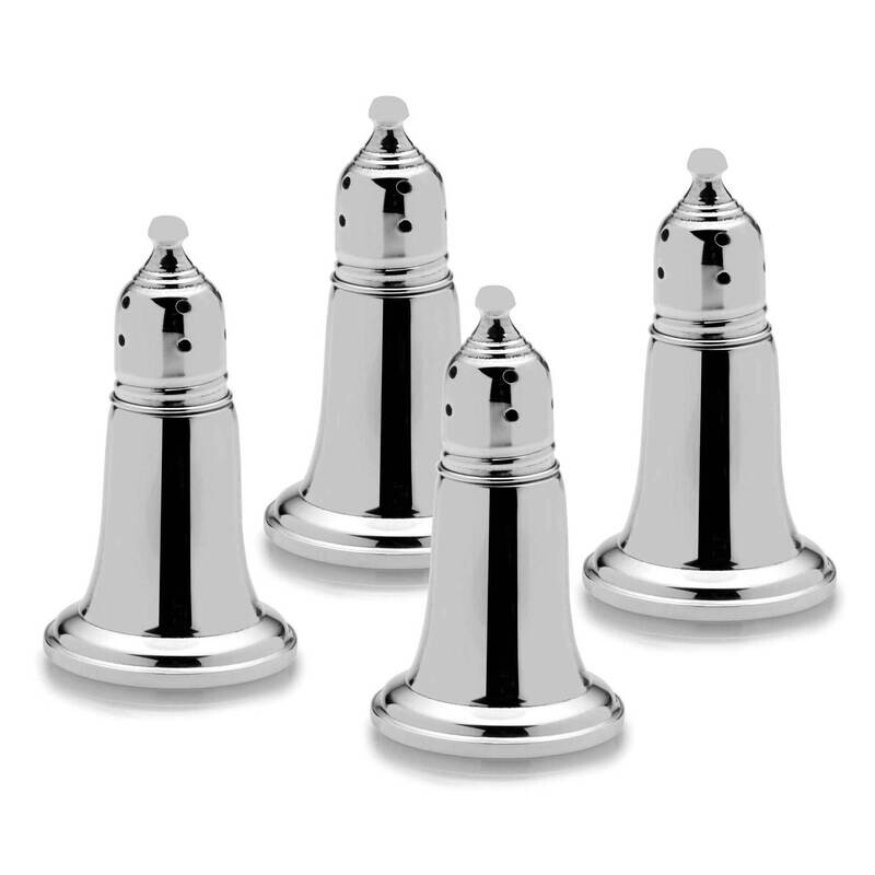 Empire Sterling Silver Set of 4 Plain Border Salt and Pepper Shakers ...